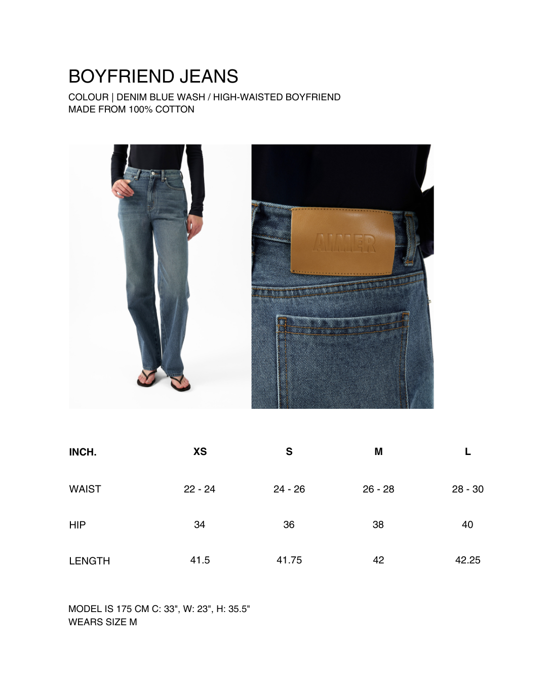 AIMER Denim Edition - Boyfriend Jeans in Denim Blue Wash